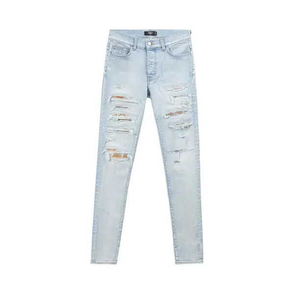 Amiri Plaid Thraser Jean 'light Indigo