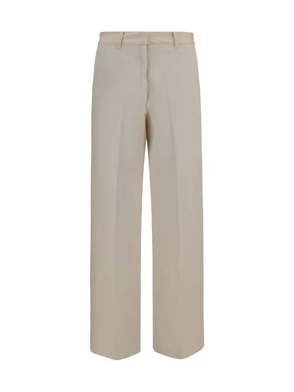 FORTE_FORTE Cotton Chino Pants - Cream