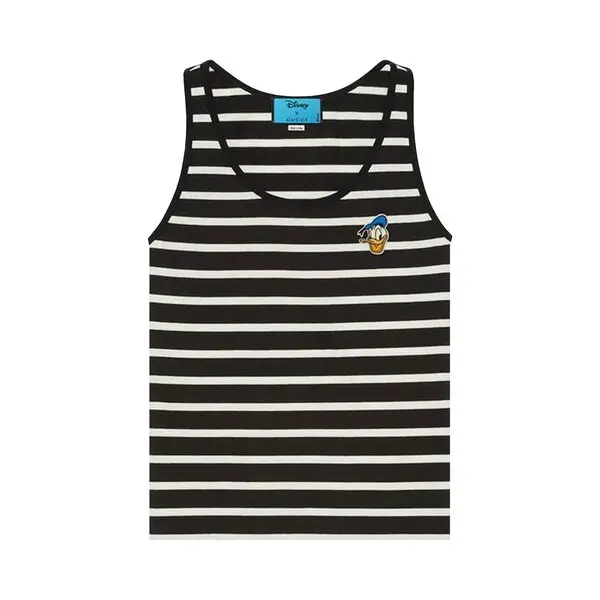 Gucci X Disney Donald Duck Striped Cotton Tank