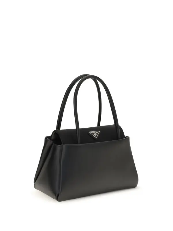 Prada Top Handle Bag With Triangle Logo
