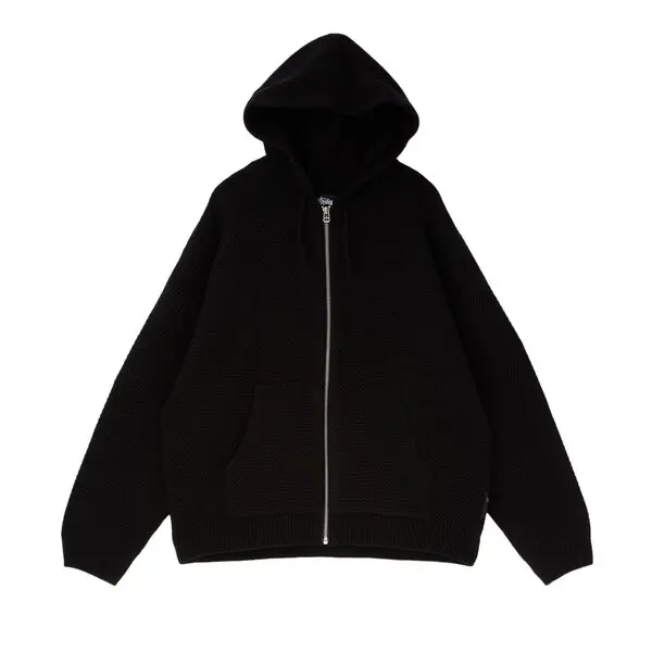 StÜssy Textured Zip Hooded Sweater