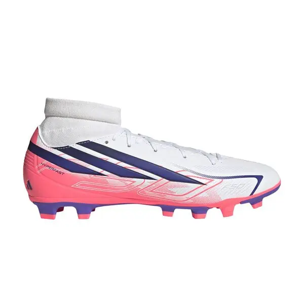 Adidas F50 Hyperfast Club Mid Fg/mg 'cloud Solar Turbo - White