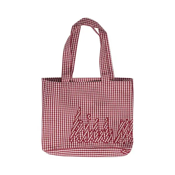 DENIM TEARS Kiss My Grits Gingham Tote Bag - Red