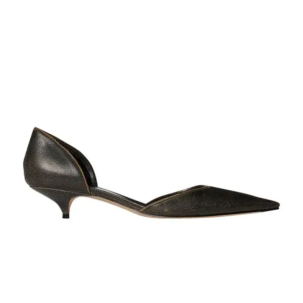 THE ROW D'orsay Kitten Heel - Brown