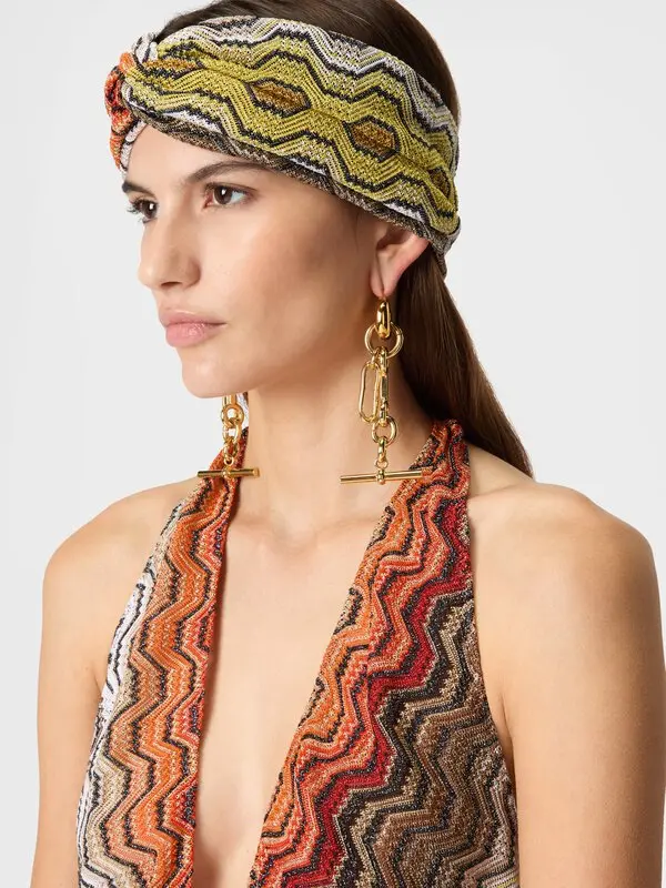 Missoni Hairband In Viscose Lamé Blend