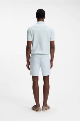BOSS Regular-fit Knit Polo In Structured Fabric