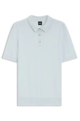 BOSS Regular-fit Knit Polo In Structured Fabric
