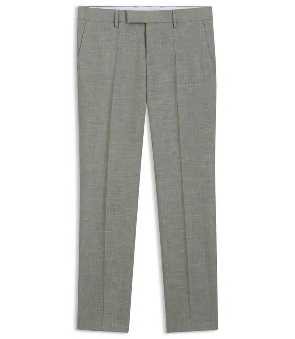 BOSS Slim-fit Pants In Melange Stretch Fabric - Light Green