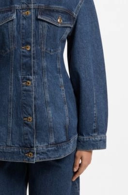 Hugo Slim-fit Hourglass Denim Jacket In Japanese Cotton