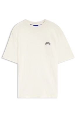 Hugo Regular-fit Cotton T-shirt With Varsity Logo
