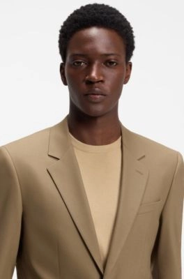 Hugo Two-piece Slim-fit Suit In A Stretch Wool Blend