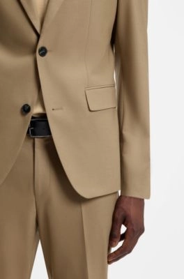 Hugo Two-piece Slim-fit Suit In A Stretch Wool Blend