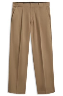 Hugo Tailored Casual Pants In Stretch Cotton
