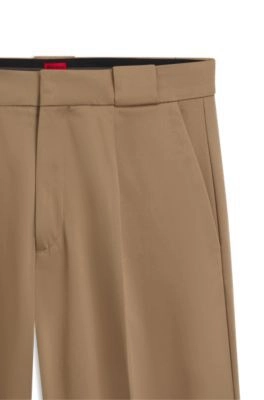 Hugo Tailored Casual Pants In Stretch Cotton