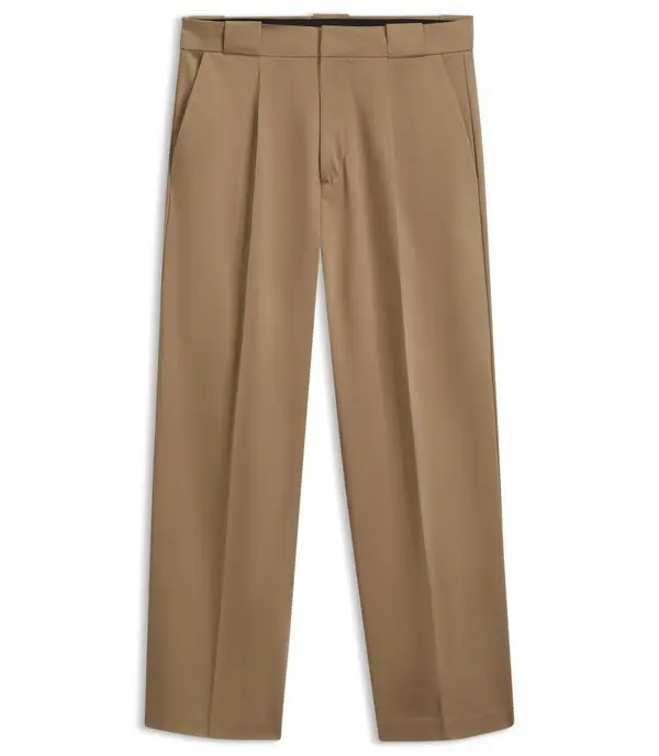 Hugo Tailored Casual Pants In Stretch Cotton