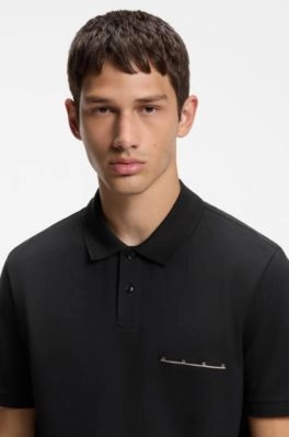 Hugo Cotton Piqué Polo Shirt With Logo Detail