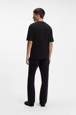 Hugo Cotton T-shirt With Embroidered Logo Artwork