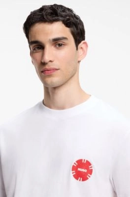 Hugo Cotton-jersey T-shirt With Poker-chip Print