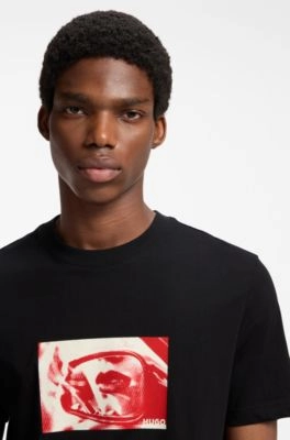 Hugo Cotton-jersey T-shirt With Graphic Print