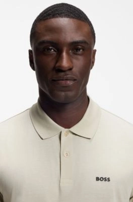 BOSS Pima Cotton Polo Shirt With Placed Print