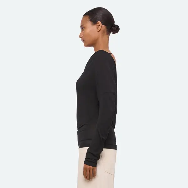 Helmut Lang Cowl Long-sleeve Top - Black