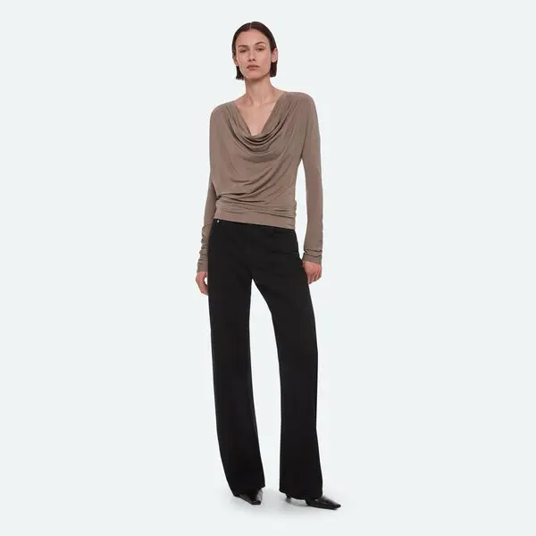 Helmut Lang Cowl Long-sleeve Top - Fallen Rock