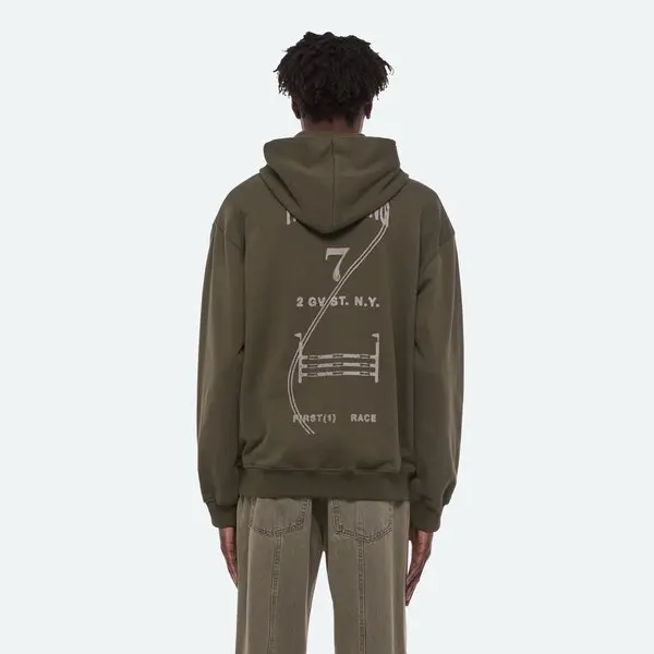 Helmut Lang Ticket Graphic Hoodie - Forest Night