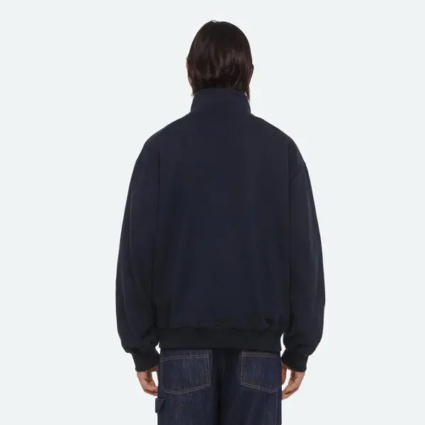 Helmut Lang Small Logo Quarter-zip - Navy
