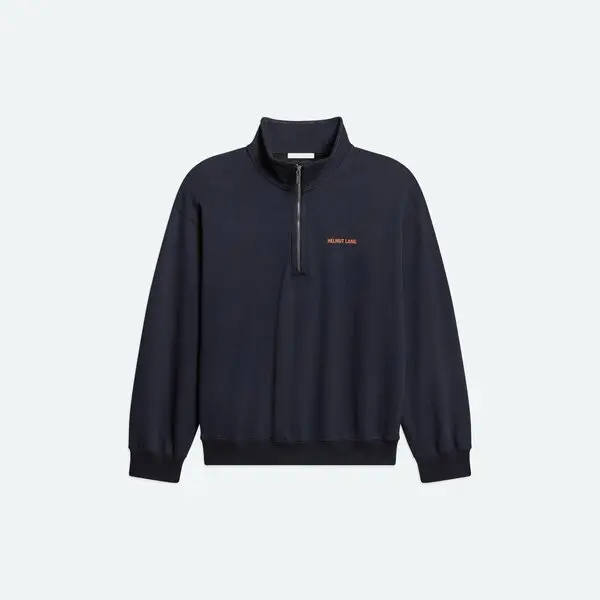 Helmut Lang Small Logo Quarter-zip - Navy