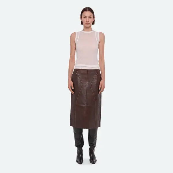 Helmut Lang Leather Skirt