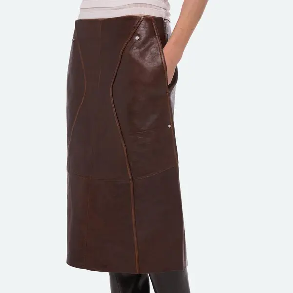 Helmut Lang Leather Skirt
