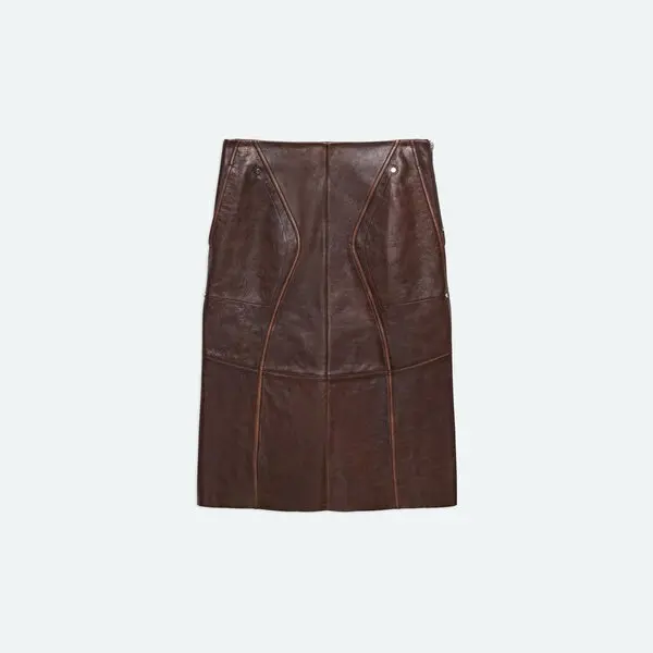 Helmut Lang Leather Skirt