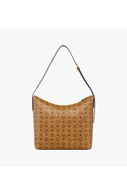 Mcm X-large Aren Zip Hobo In Visetos