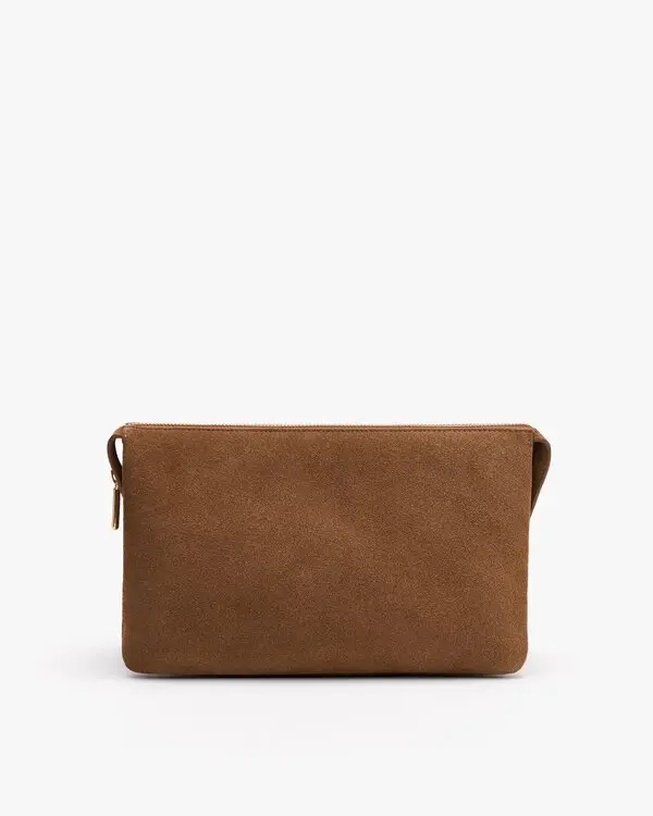 Cuyana Tria Clutch Bag - Cognac