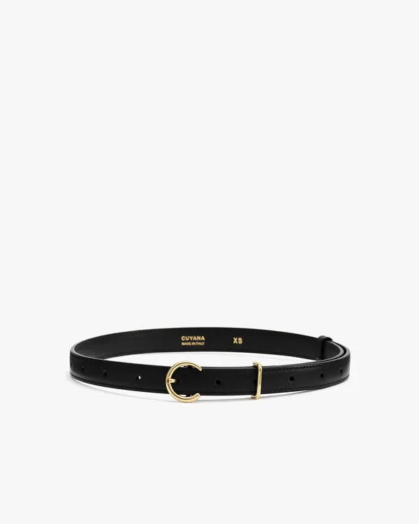 Cuyana Crescent Buckle Belt - Black