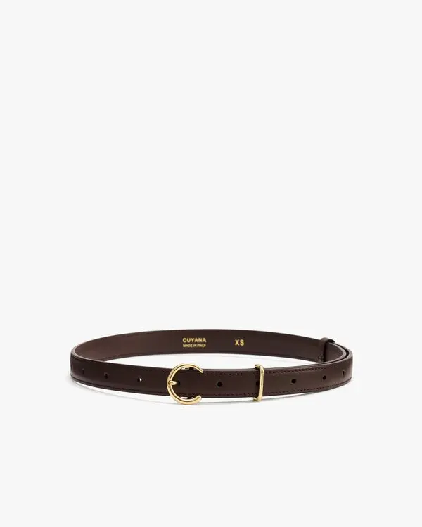 Cuyana Crescent Buckle Belt - Toffee
