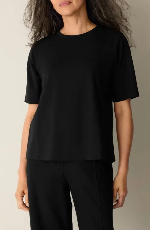 Eileen Fisher Crewneck Relaxed T-shirt - Black