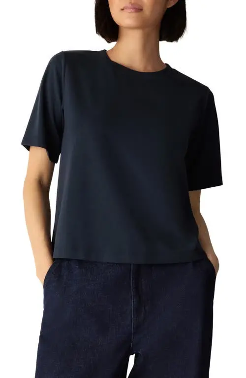 Eileen Fisher Crewneck Relaxed T-shirt - Maritime