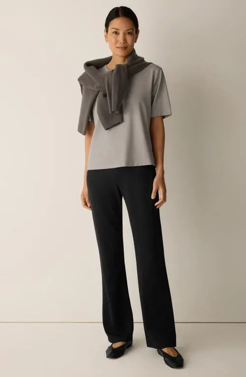 Eileen Fisher Crewneck Relaxed T-shirt - Twine