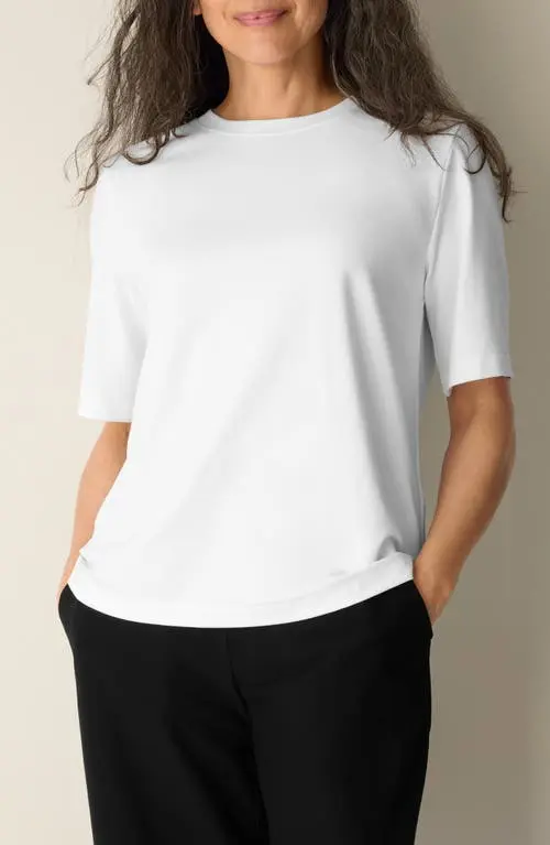 Eileen Fisher Crewneck Relaxed T-shirt - White