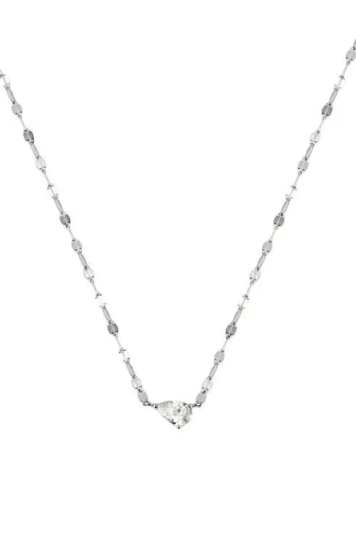 MADE BY MARY Dew Drop Solitaire Necklace - Silver