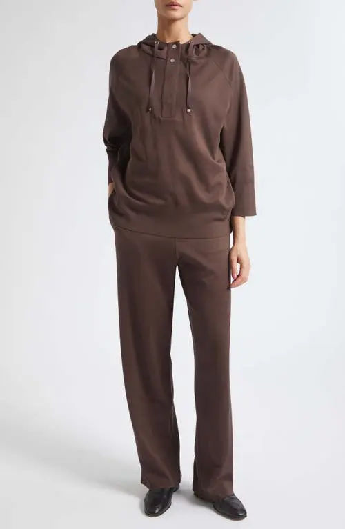 Herno Knit Cotton Jersey Straight Leg Pants