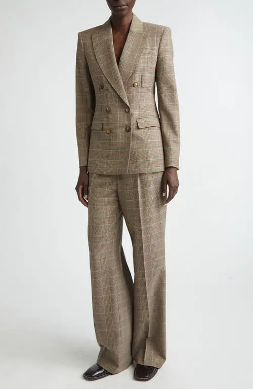 Etro Plaid Stretch Wool Trousers