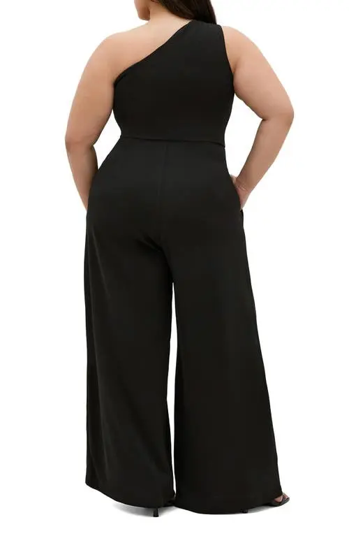 City Chic Amber Asymmetric One-shoulder Jumpsuit