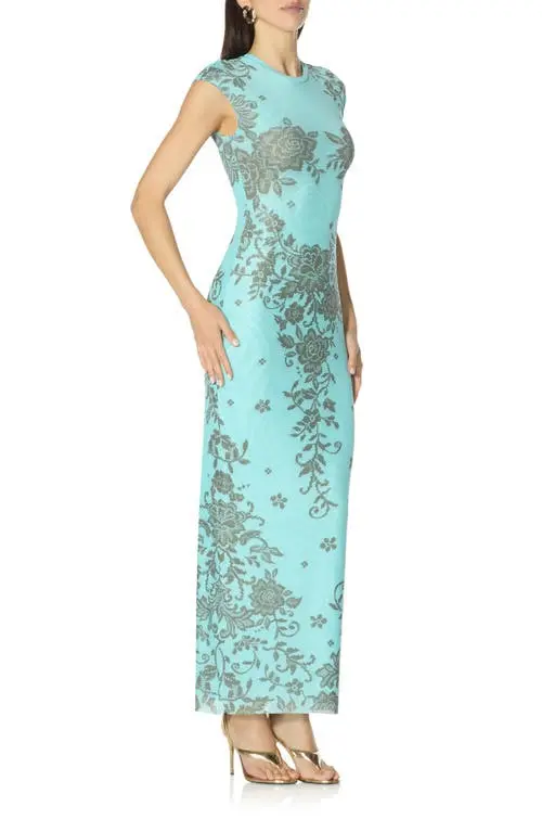 AFRM Mylo Print Mesh Maxi Dress