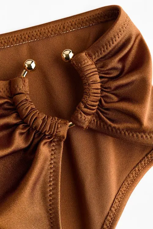 H&M Padded-cup Cut-out Bandeau Swimsuit