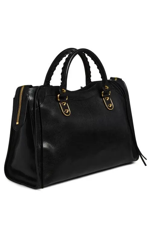 Balenciaga Medium Le City Uptown Top Handle Bag - 1000 Black