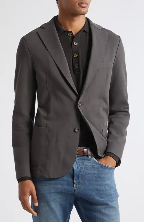 Eleventy Slim Fit Sport Coat With Removable Hooded Bib - 22n Black