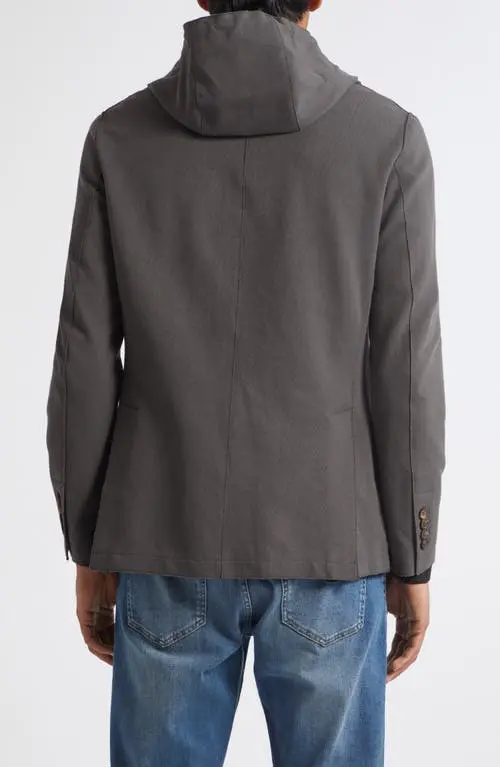 Eleventy Slim Fit Sport Coat With Removable Hooded Bib - 22n Black