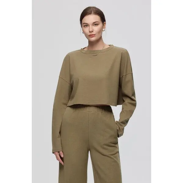 JUANA Aera Boxy Sweater - Olive